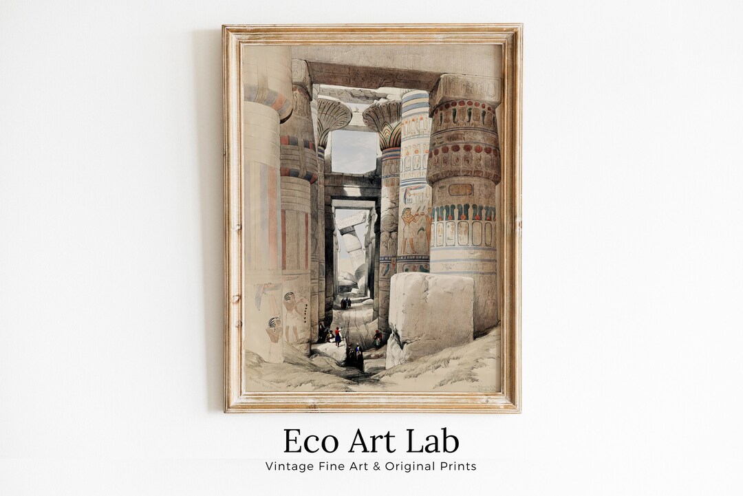 Ancient Egyptian Wall Art. Karnak Egyptian Temple Exterior. Egyptian ...