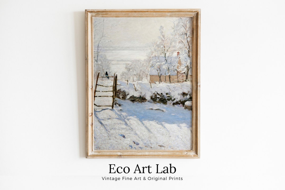 The Magpie Claude Monet Famous Landscape Painting Fine Art. Instant ...