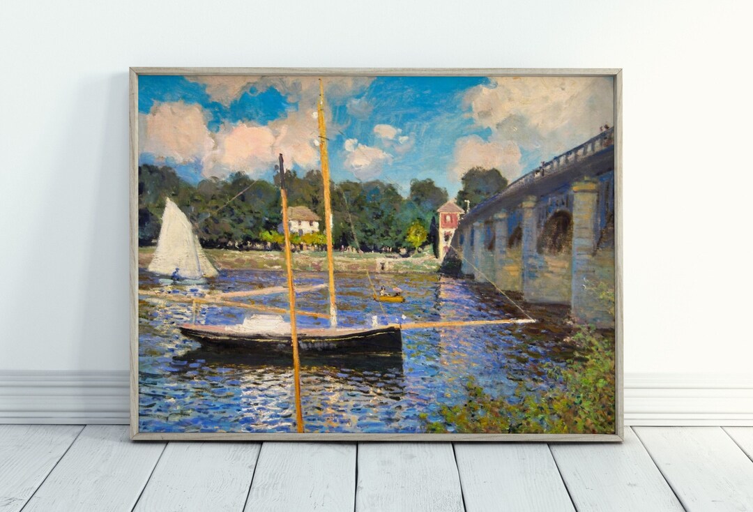 Claude Monet Pont D'argenteuil Painting Famous Monet Art. - Etsy