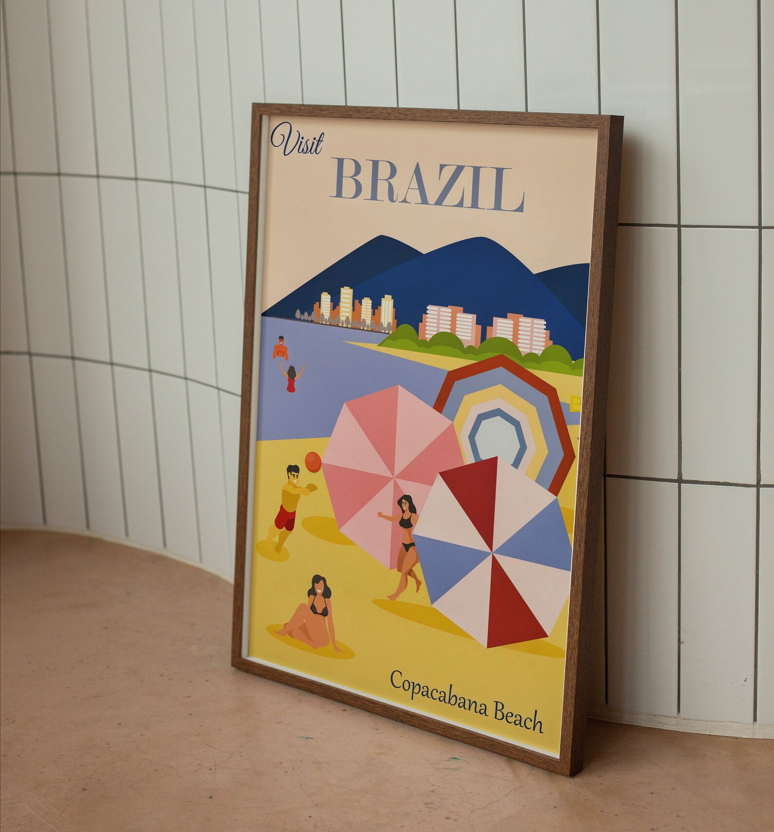 Brazil Travel Poster Printable Wall Art Retro Travel Poster - Etsy