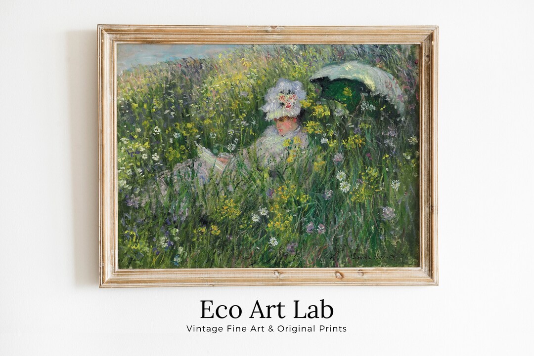 Claude Monet "dans La Prairie" Painting Famous Monet Art. Instant ...