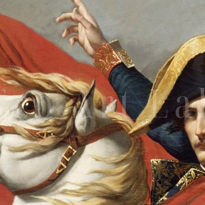 Napoleon Bonaparte Crossing the Alps. Red Cape Version. Famous ...