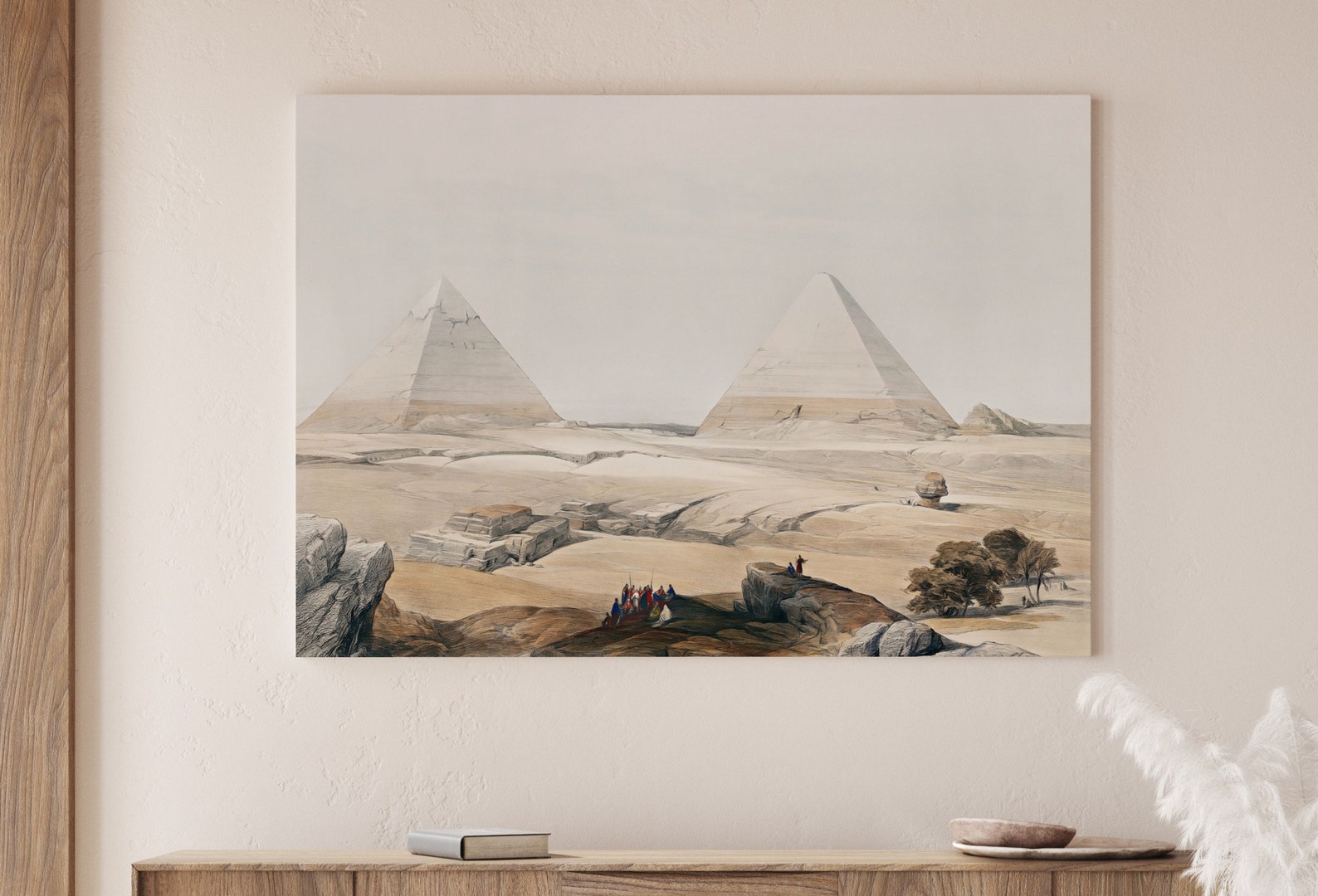 Ancient Egyptian Wall Art. Pyramids of Giza Vintage Landscape. - Etsy