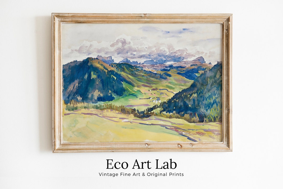 John Singer Sargent Famous Mountain Landscape Painting. Instant ...