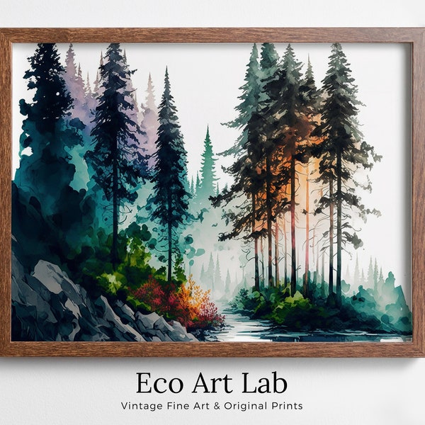 Abstract Forest Art - Etsy