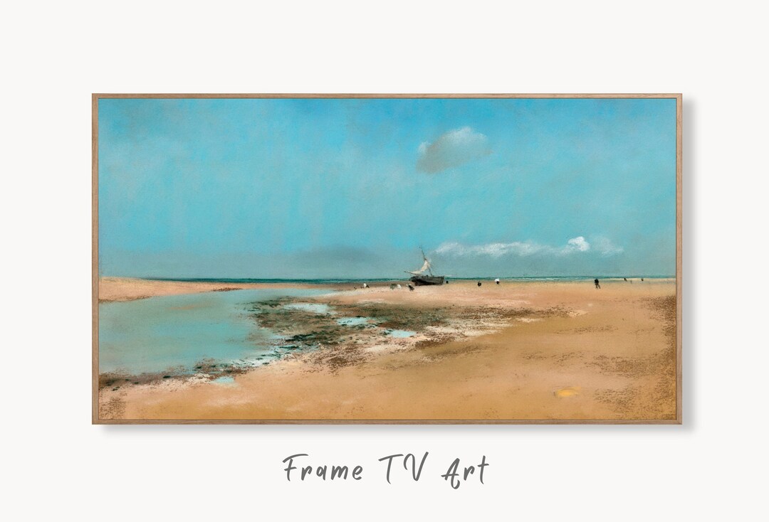 Samsung Frame TV Art 4K Edgar Degas Beach at Low Tide Painting. Instant ...