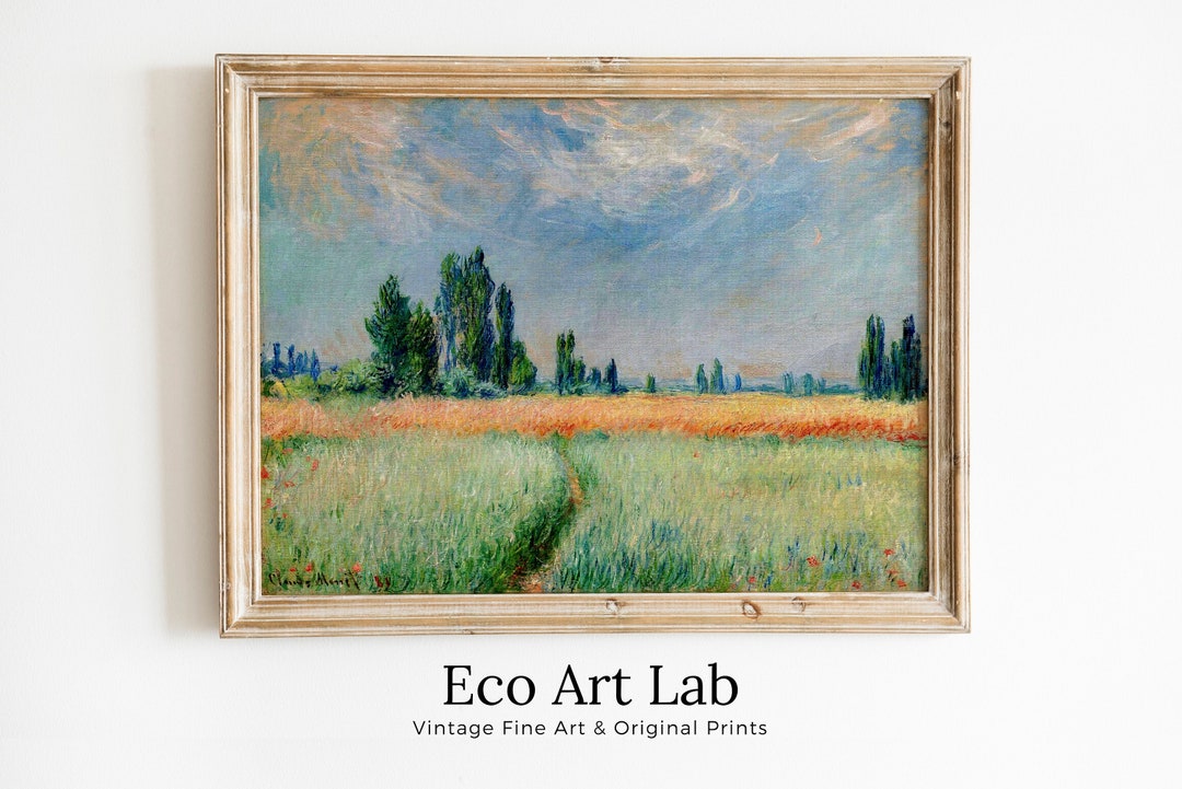 Claude Monet Wheatfield Painting Famous Monet Art. Instant Download ...