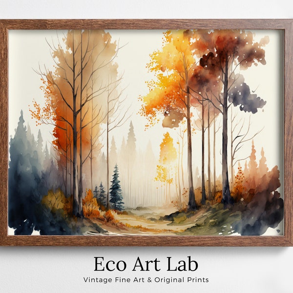 Autumn Trees Print - Etsy