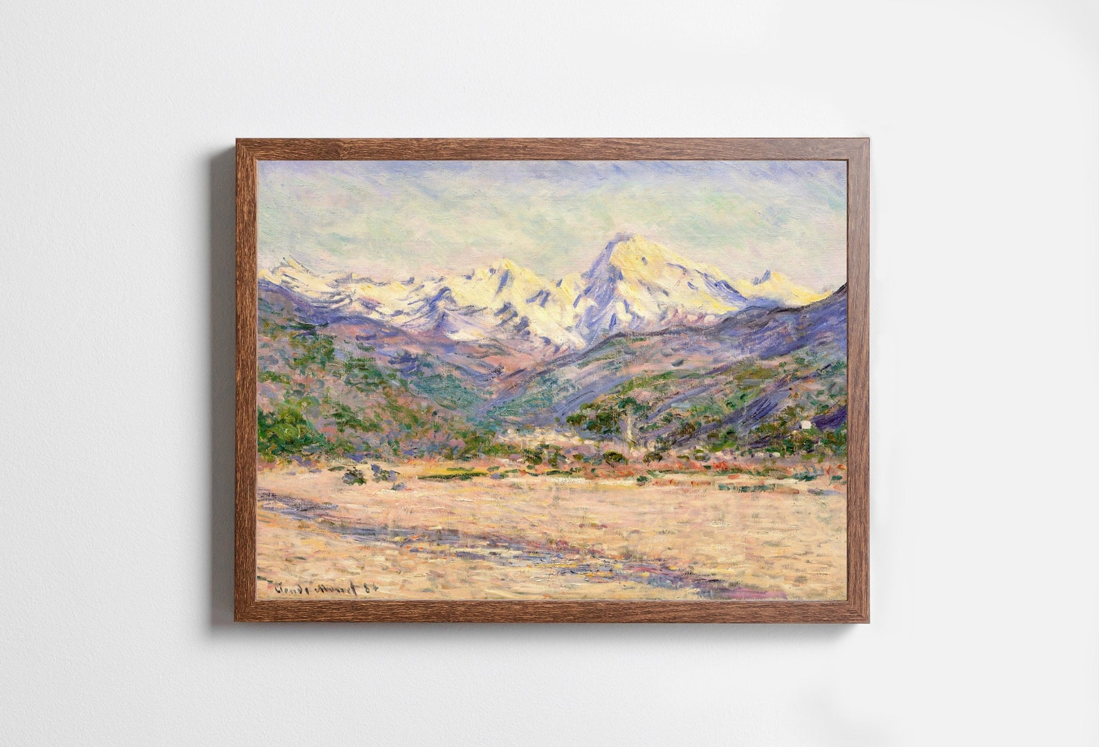Claude Monet Famous Mountain Landscape Painting. Instant - Etsy