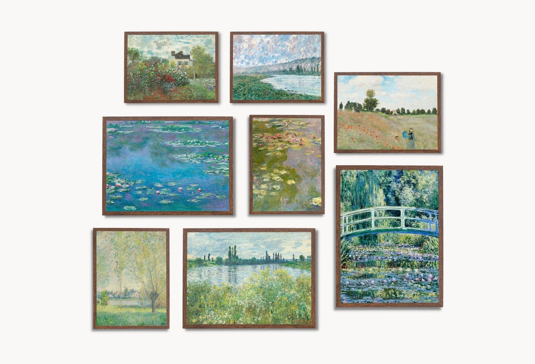 Claude Monet Wall Print SET. Gallery Wall Set. Claude Monet Prints Set ...