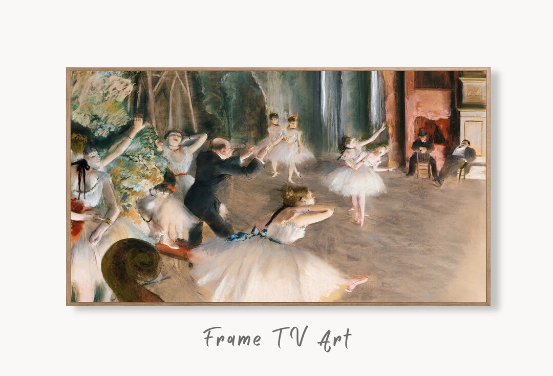 Samsung Frame TV Art 4K Edgar Degas Rehearsal Onstage Famous Ballet ...
