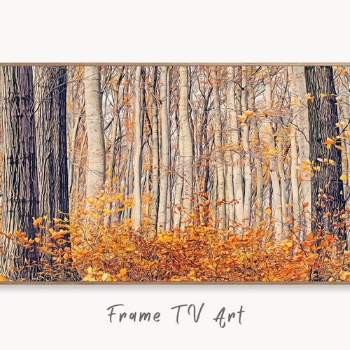 Samsung Frame TV Art 4K Autumn River Landscape Rustic Digital - Etsy