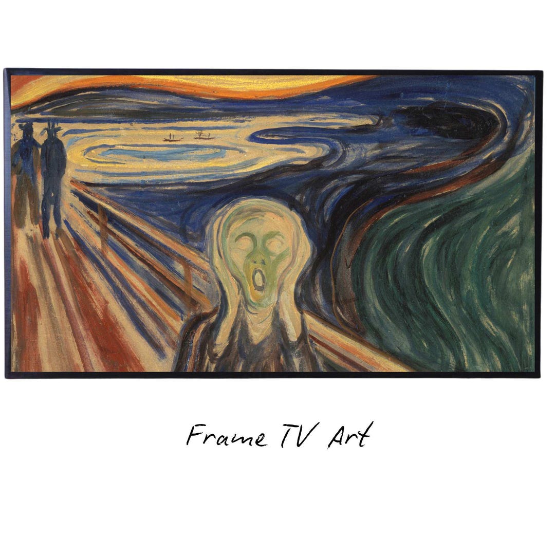 The Scream, Munch Painting for Frame TV - Moody Wall Art Vintage Home ...