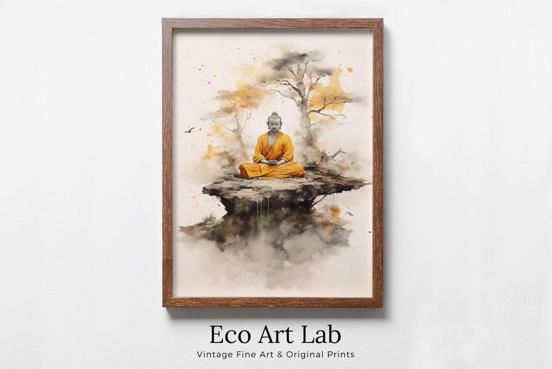 Buddha Under Tree. PRINTABLE Wall Art. Zen Wall Art. Instant Download ...
