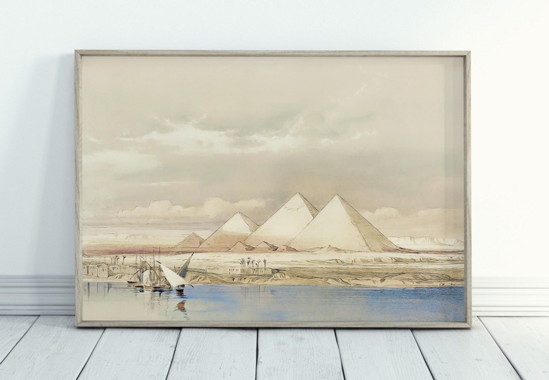Ancient Egyptian Wall Art. Pyramids From the Nile Vintage - Etsy