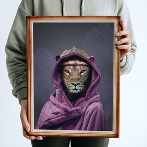 Original Queen Lioness Digital Art Print. Printable Wall Art. Modern ...