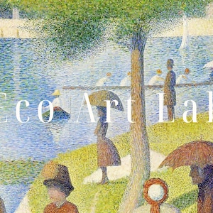 Georges Seurat Sunday Park Landscape Painting Famous Printable Art ...
