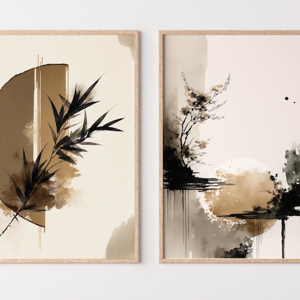 Japandi, Wabi Sabi, Minimalist Wall Art - Etsy