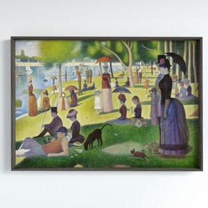 Georges Seurat Sunday Park Landscape Painting Famous Printable Art ...