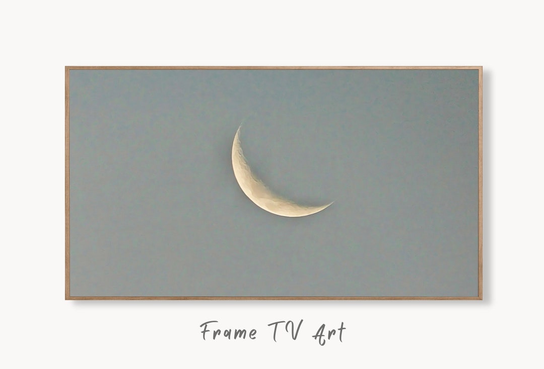 Samsung Frame TV Art 4K Crescent Moon Celestial Wall Decor Digital ...