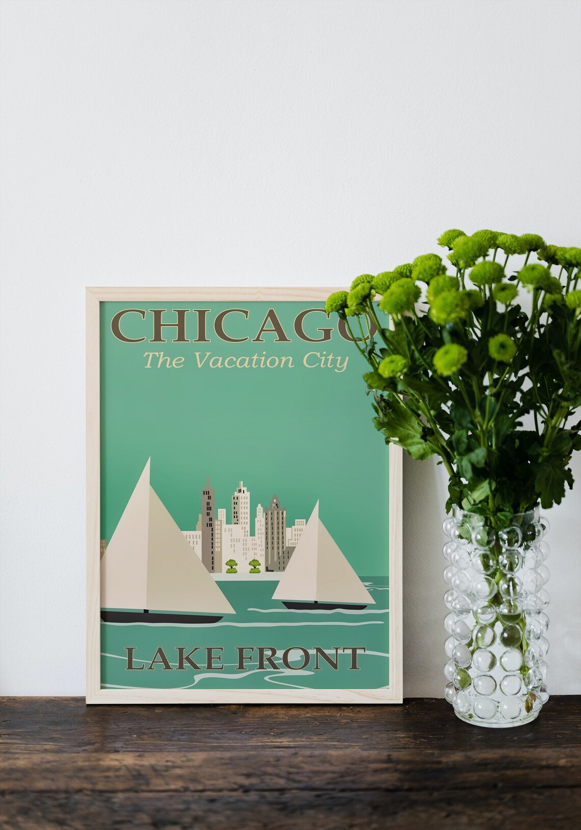 Chicago Art Print Chicago Wall Art Chicago Vintage Retro | Etsy
