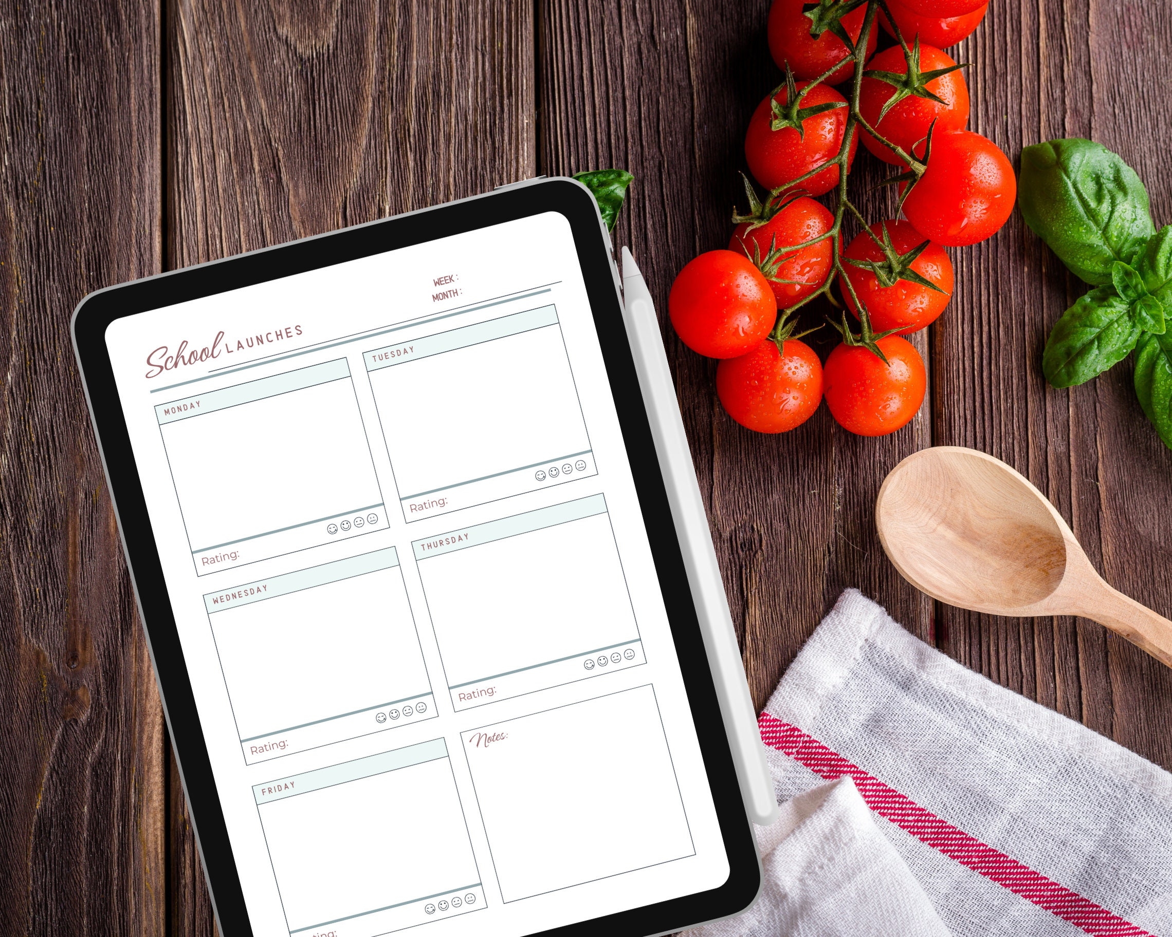 Digital Meal Planner | Grocery List | Smart Shopper Planner | School ...