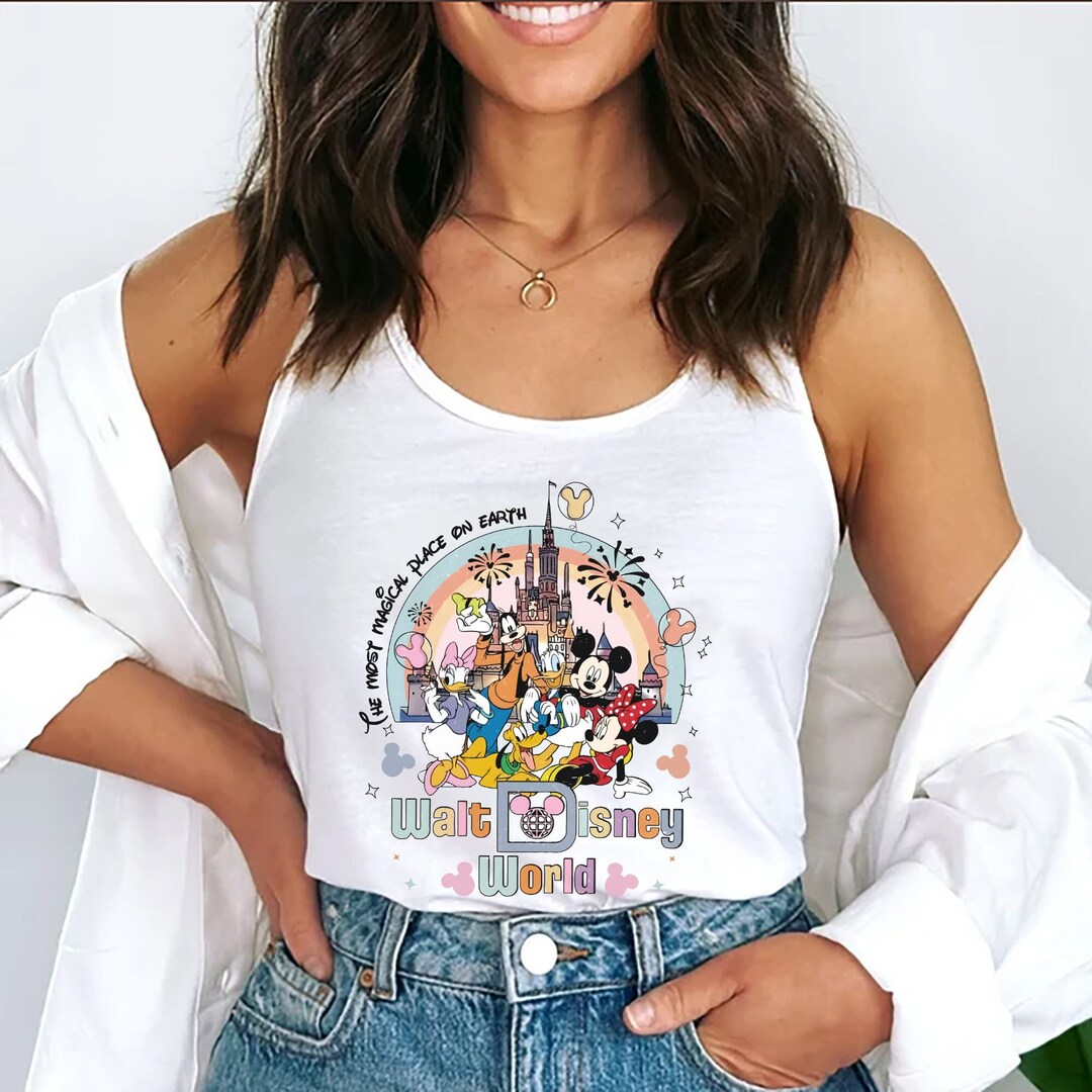 Vintage Walt Disney World Tank, Vintage Disney Tank, Mickey and Friend ...