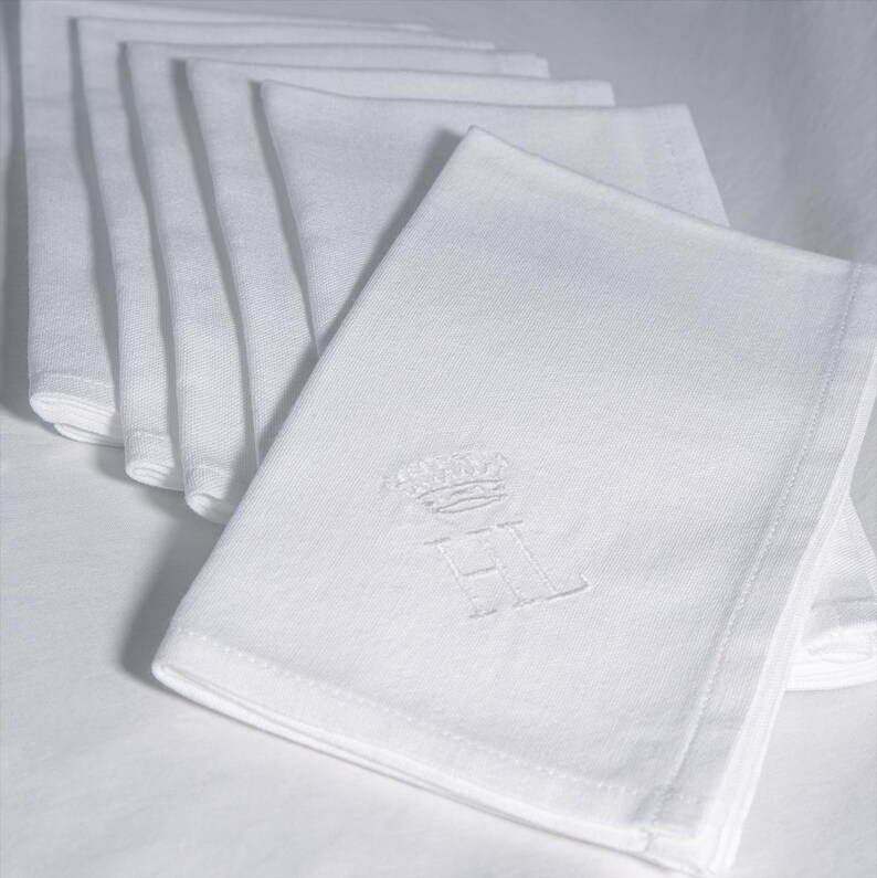 Napkins With Crown/coronet of Count and Initials - Etsy
