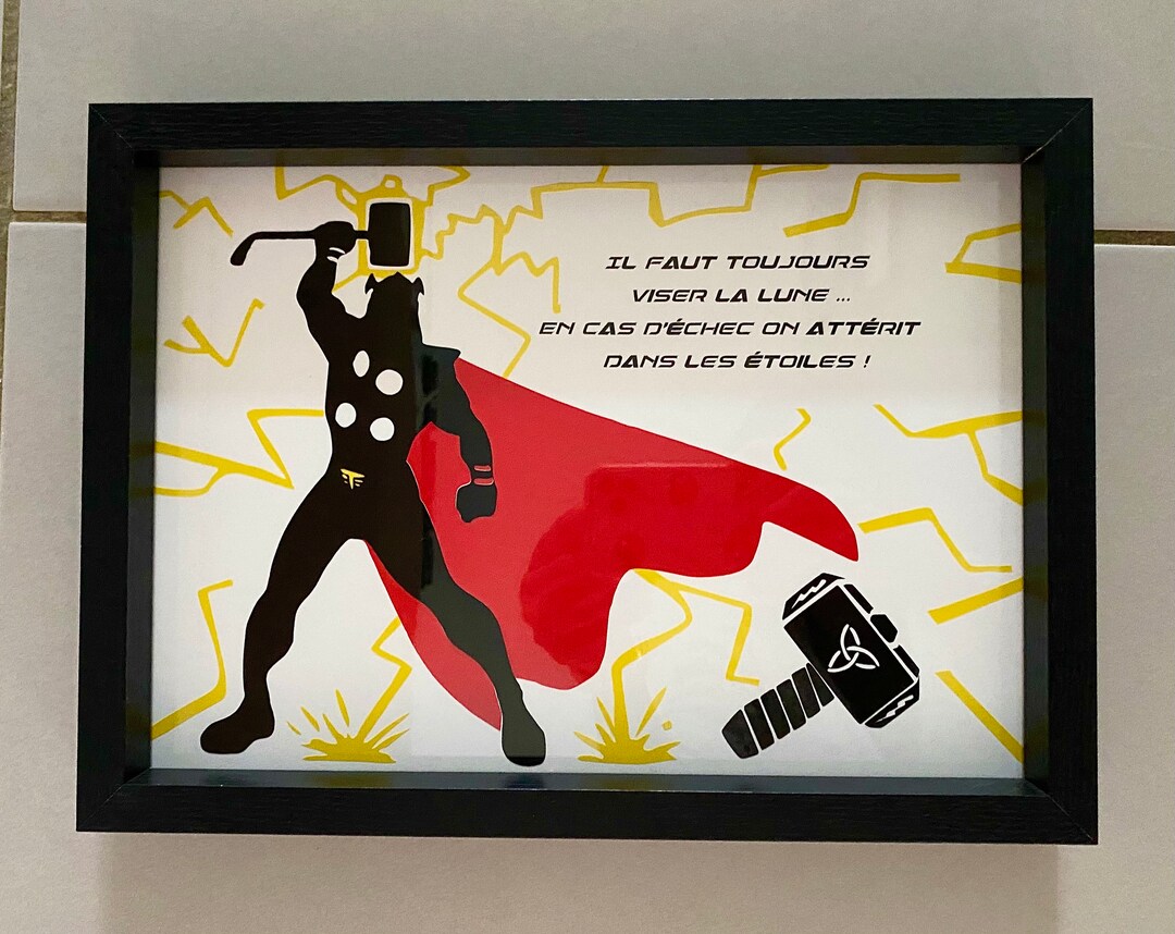 Hand-made Thor Poster Framed in a Black Frame - Etsy