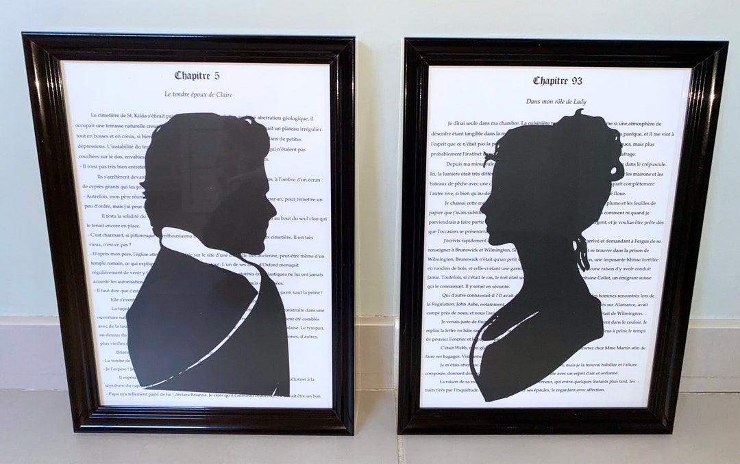 Set of Two Outlander jamie and Claire Decorative Frames - Etsy