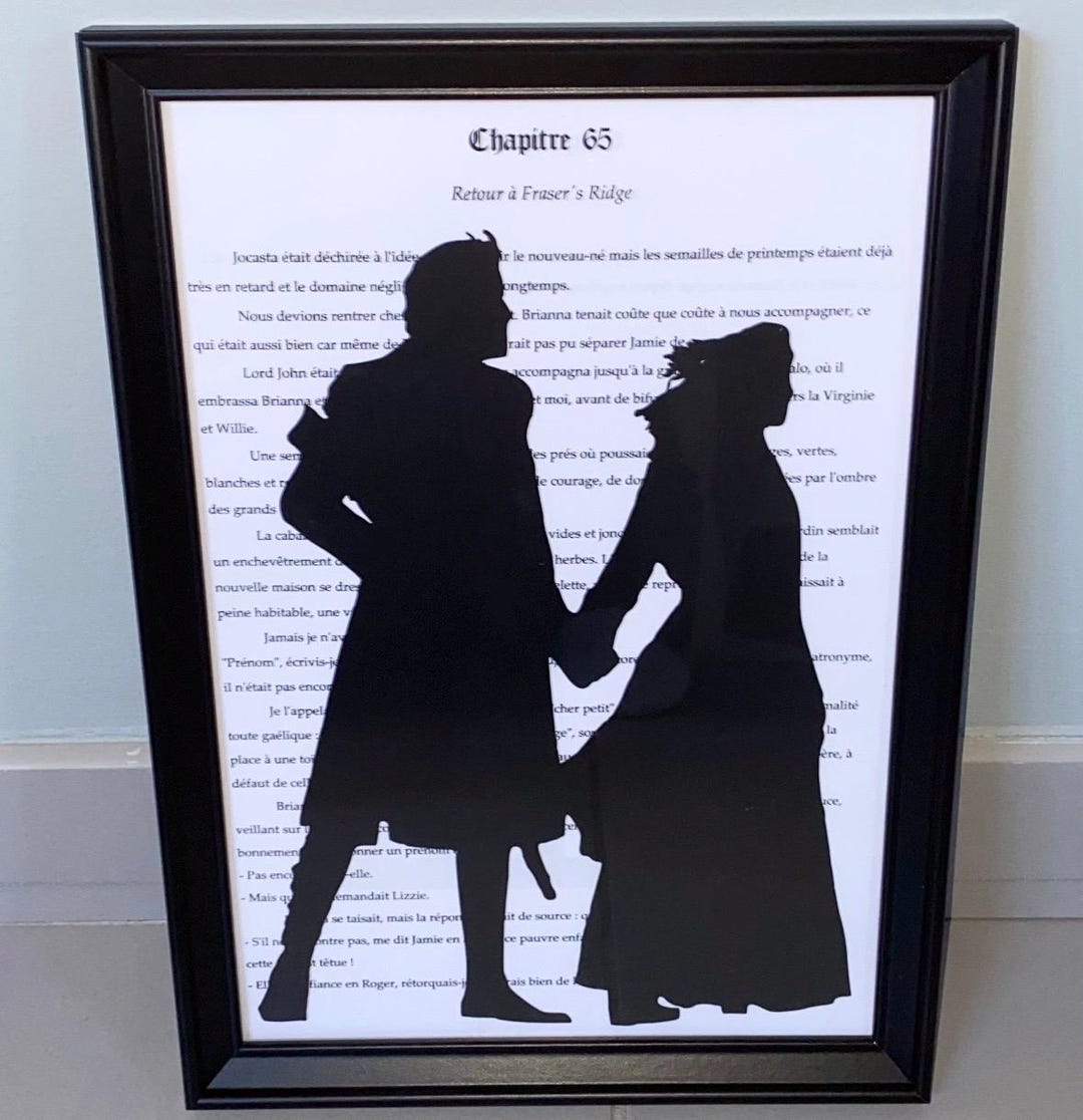 Outlander Decorative Frame "jamie and Claire" - Etsy
