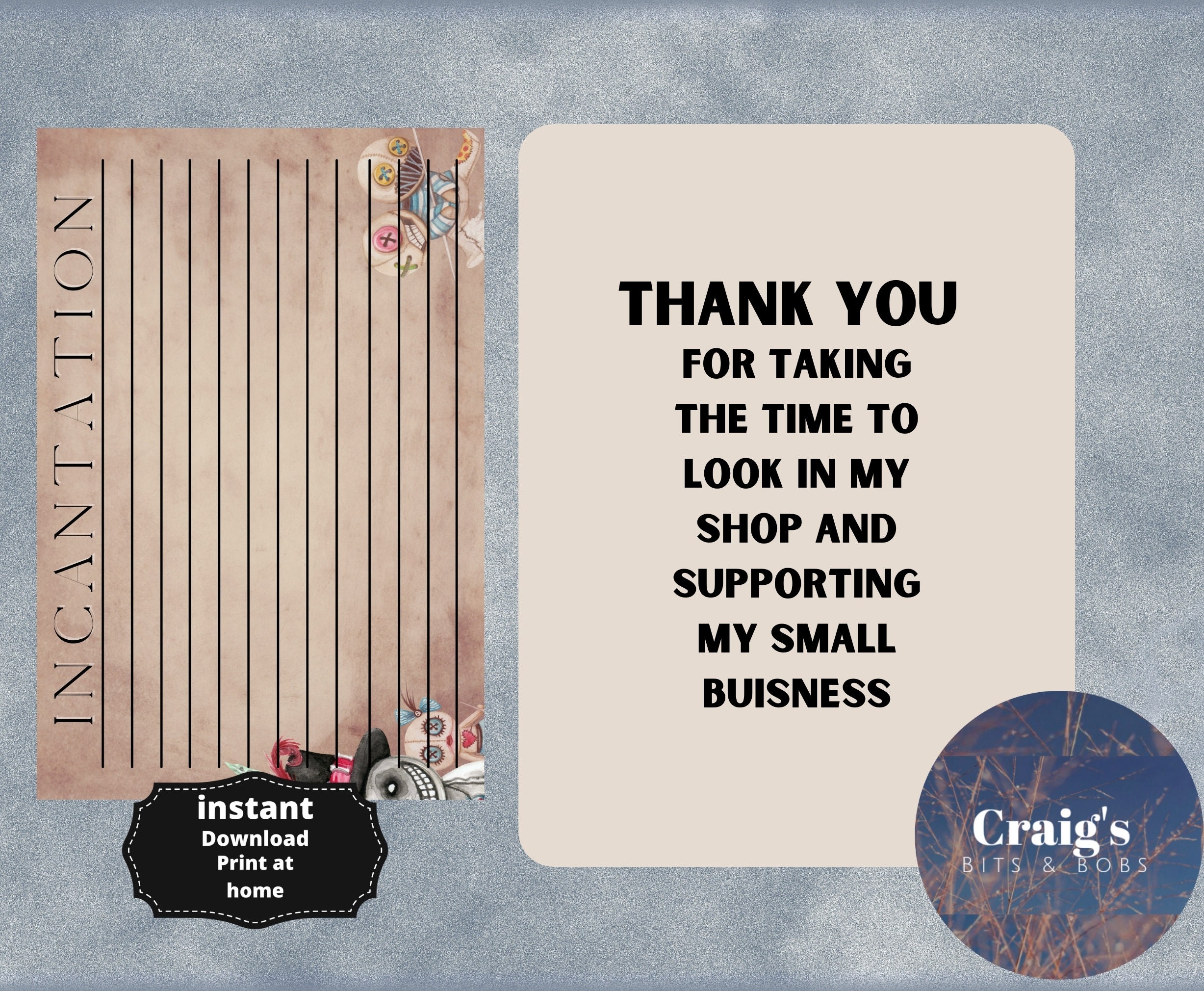 Wichcraft Printable Spell Cards,recipe Cards 6 X 4 Digital Download ...