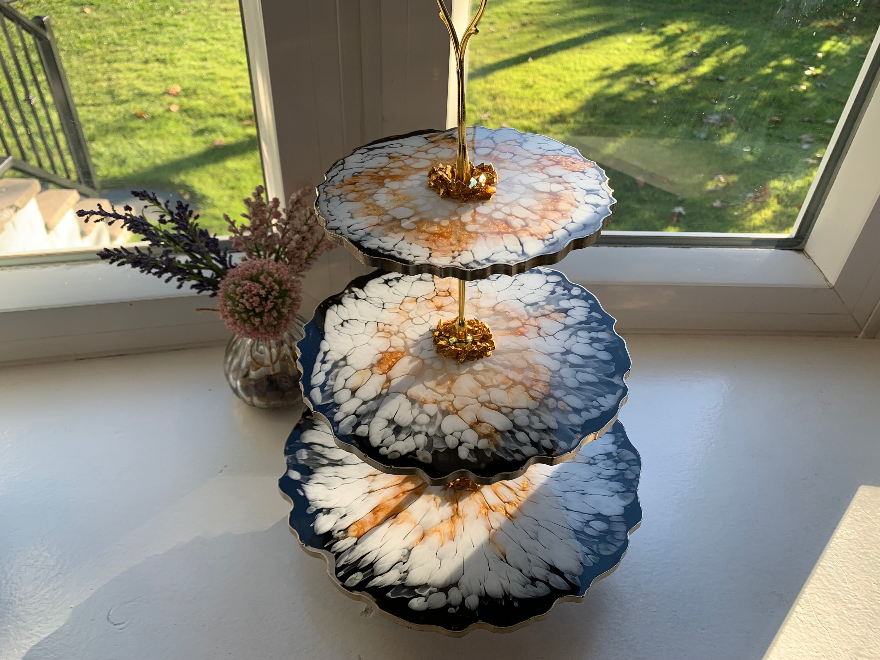 3 Tier Resin Cake Stand | Etsy