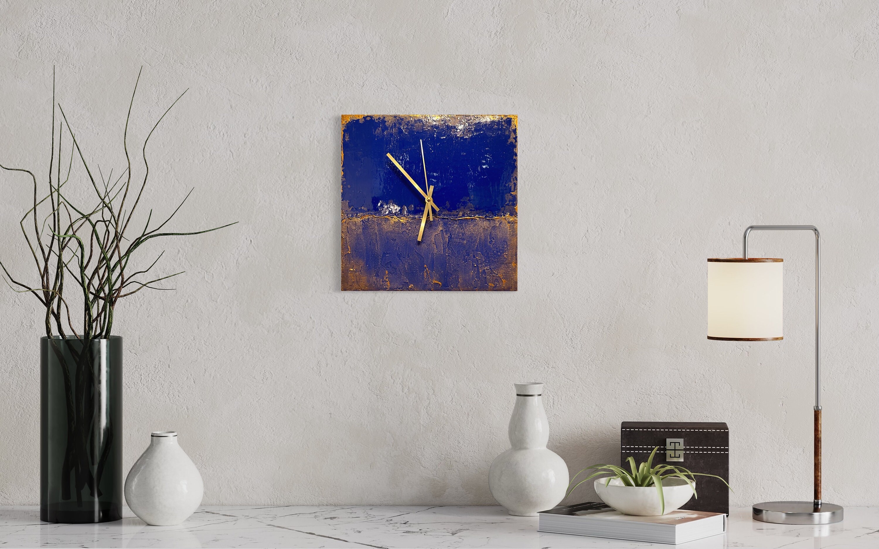 Texture Wall Clock Modern Wall Art Dimensional Wall Clock Mid Century ...