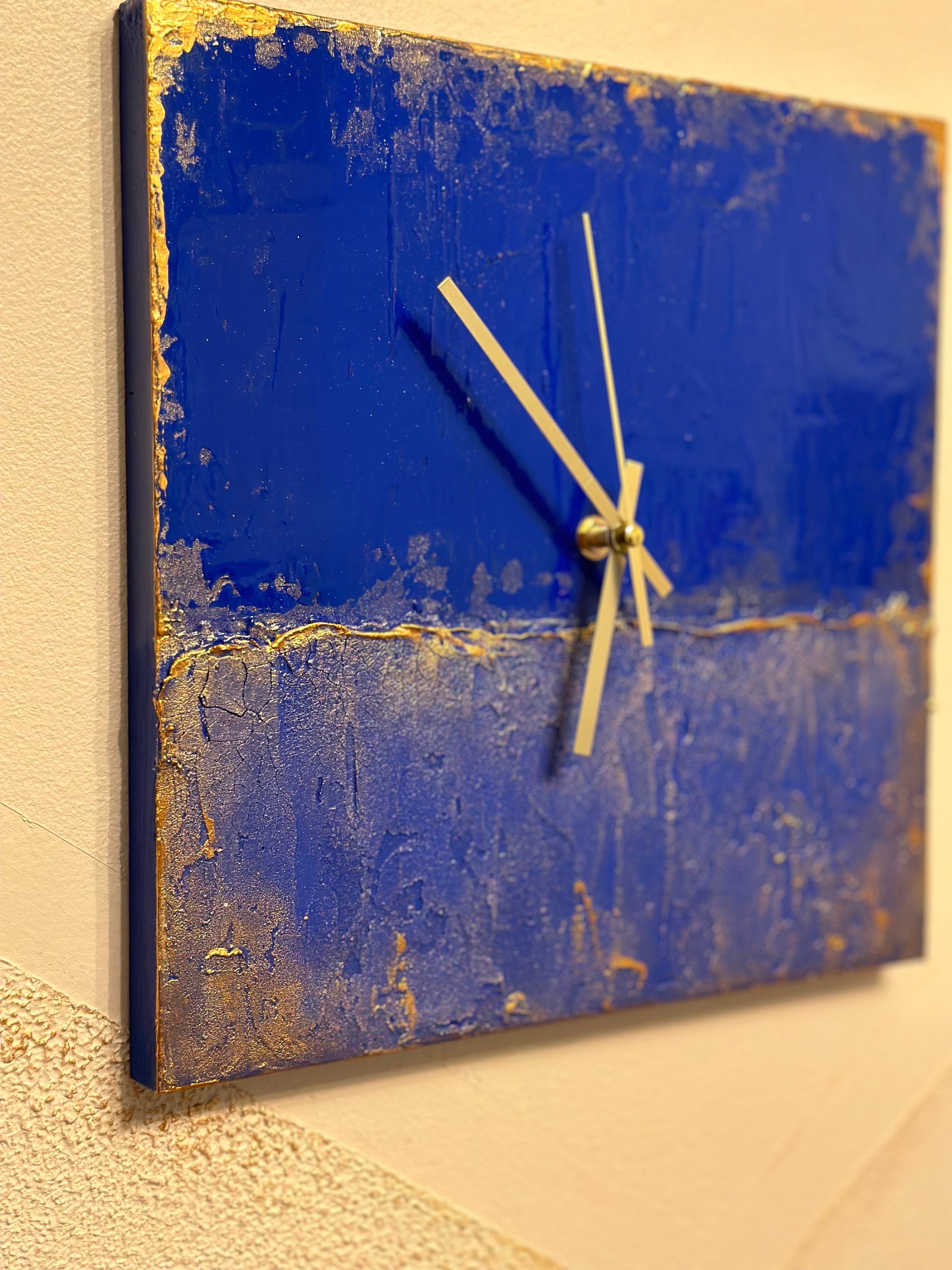 Texture Wall Clock Modern Wall Art Dimensional Wall Clock Mid Century ...