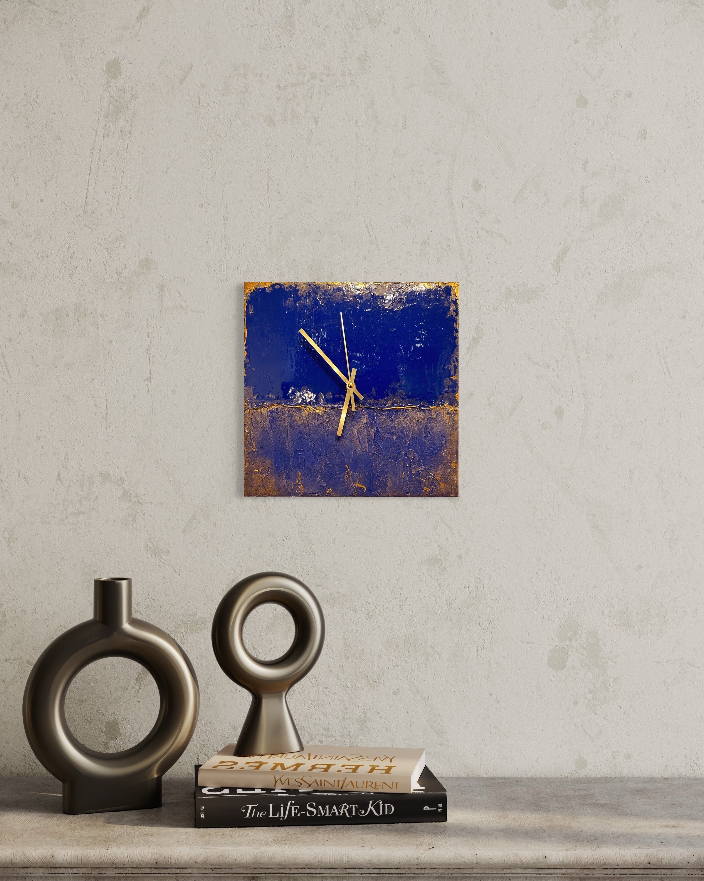 Texture Wall Clock Modern Wall Art Dimensional Wall Clock Mid Century ...