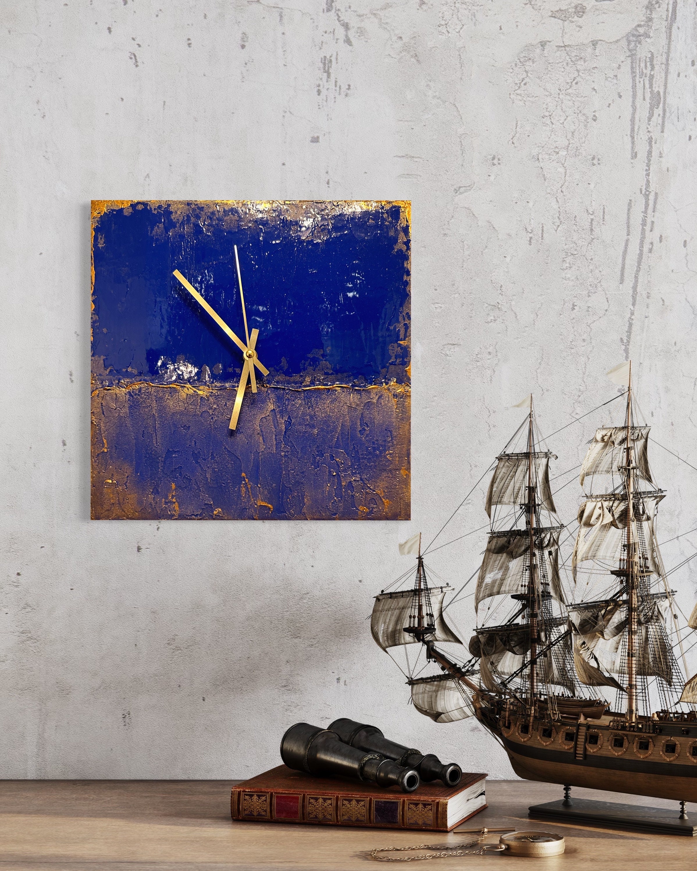 Texture Wall Clock Modern Wall Art Dimensional Wall Clock Mid Century ...