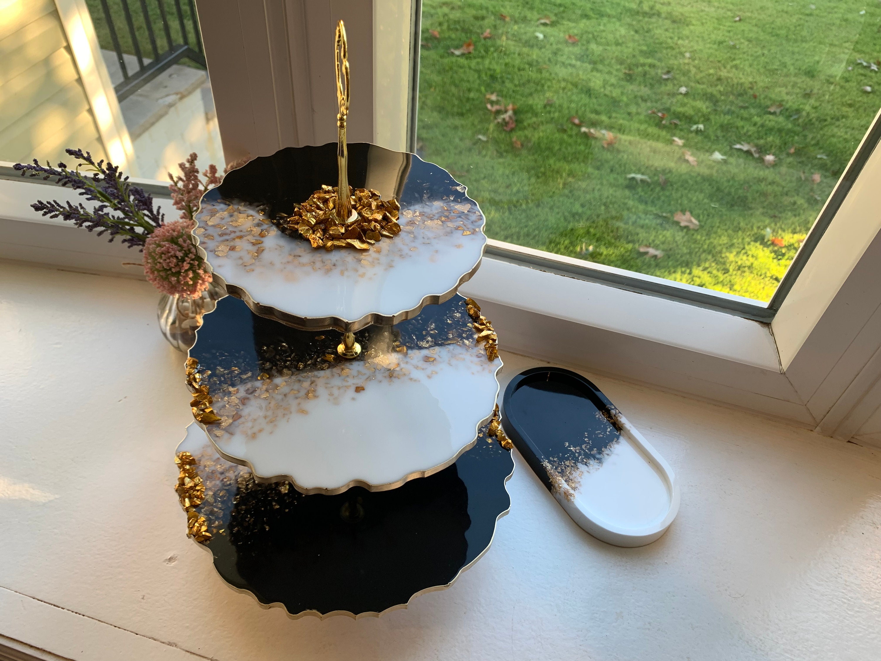 3 Tier Resin Cake Stand - Etsy