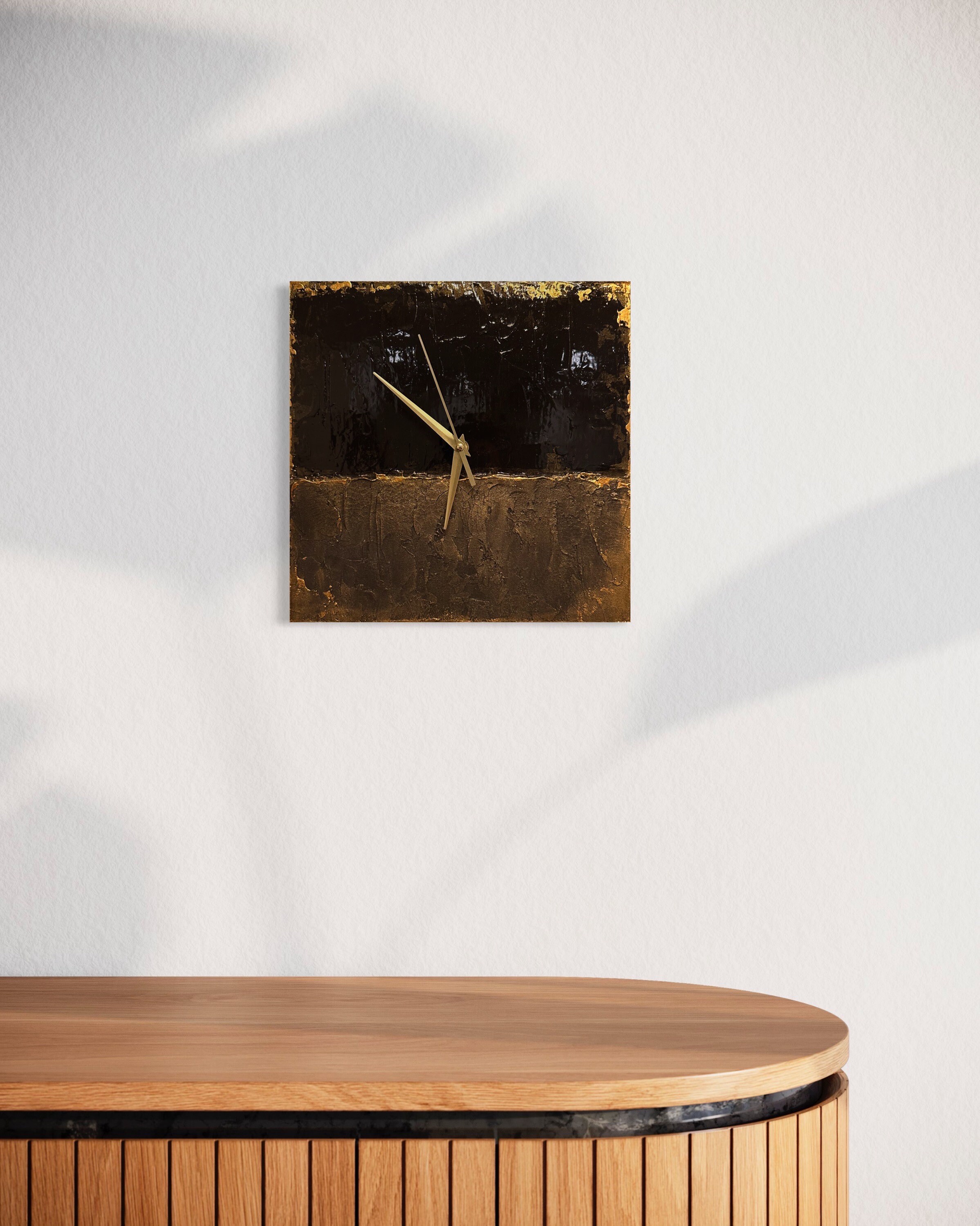 Texture Wall Clock Modern Wall Art Dimensional Wall Clock Mid Century ...