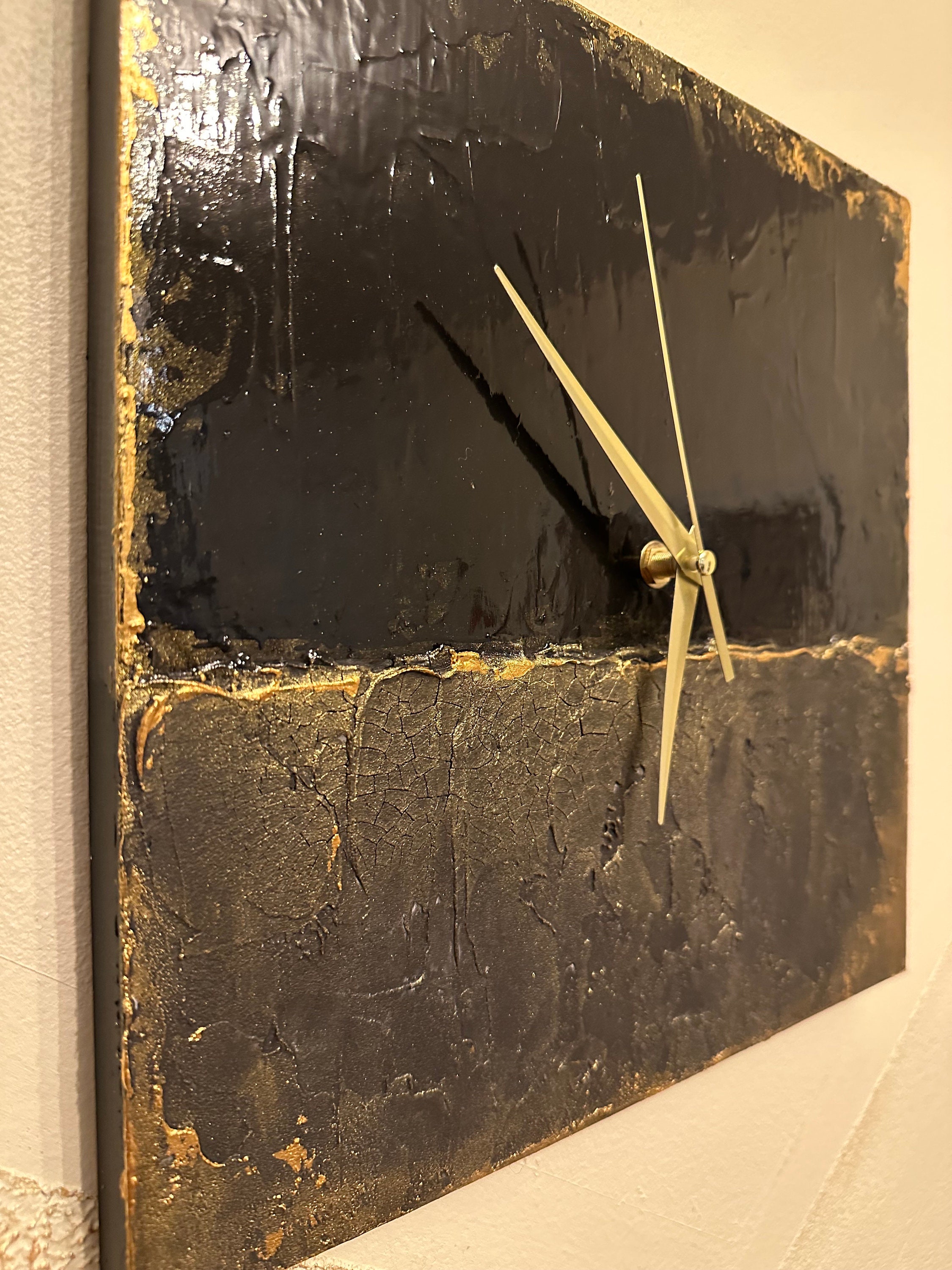 Texture Wall Clock Modern Wall Art Dimensional Wall Clock Mid Century ...