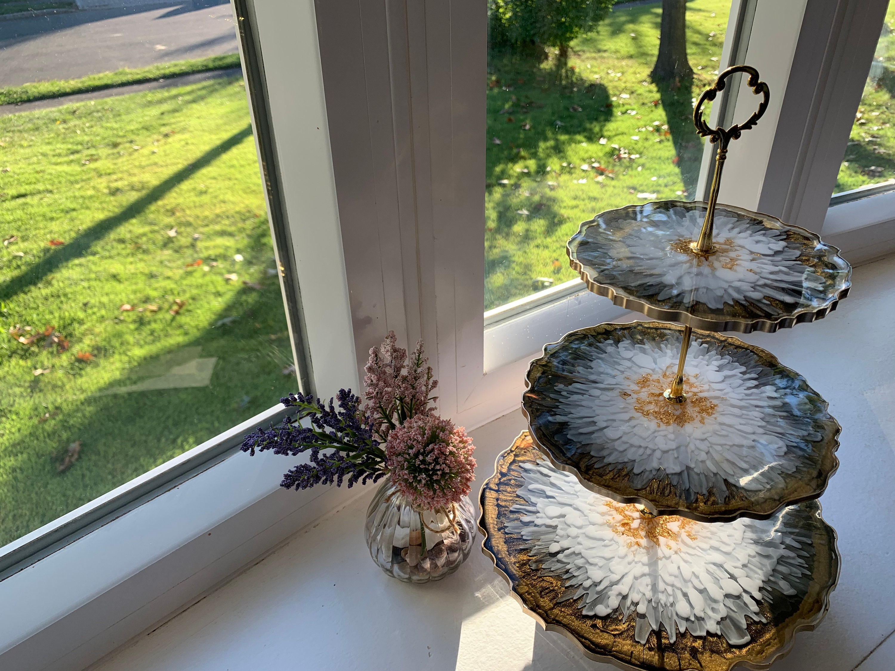 3 Tier Resin Cake Stand | Etsy