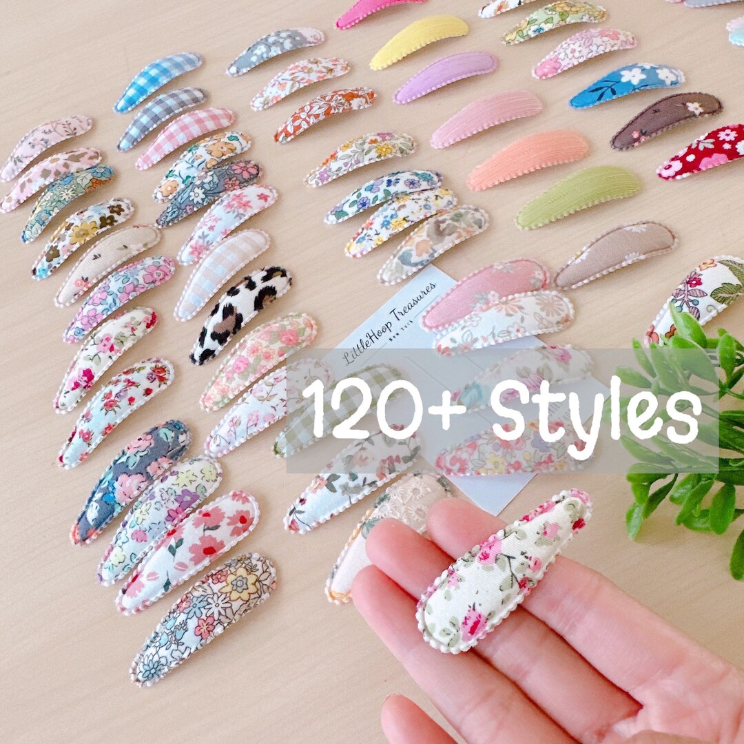 Fabric Hair Clip | Fabric Snap Clips | No Slip Hair Clip | Covered Hair ...