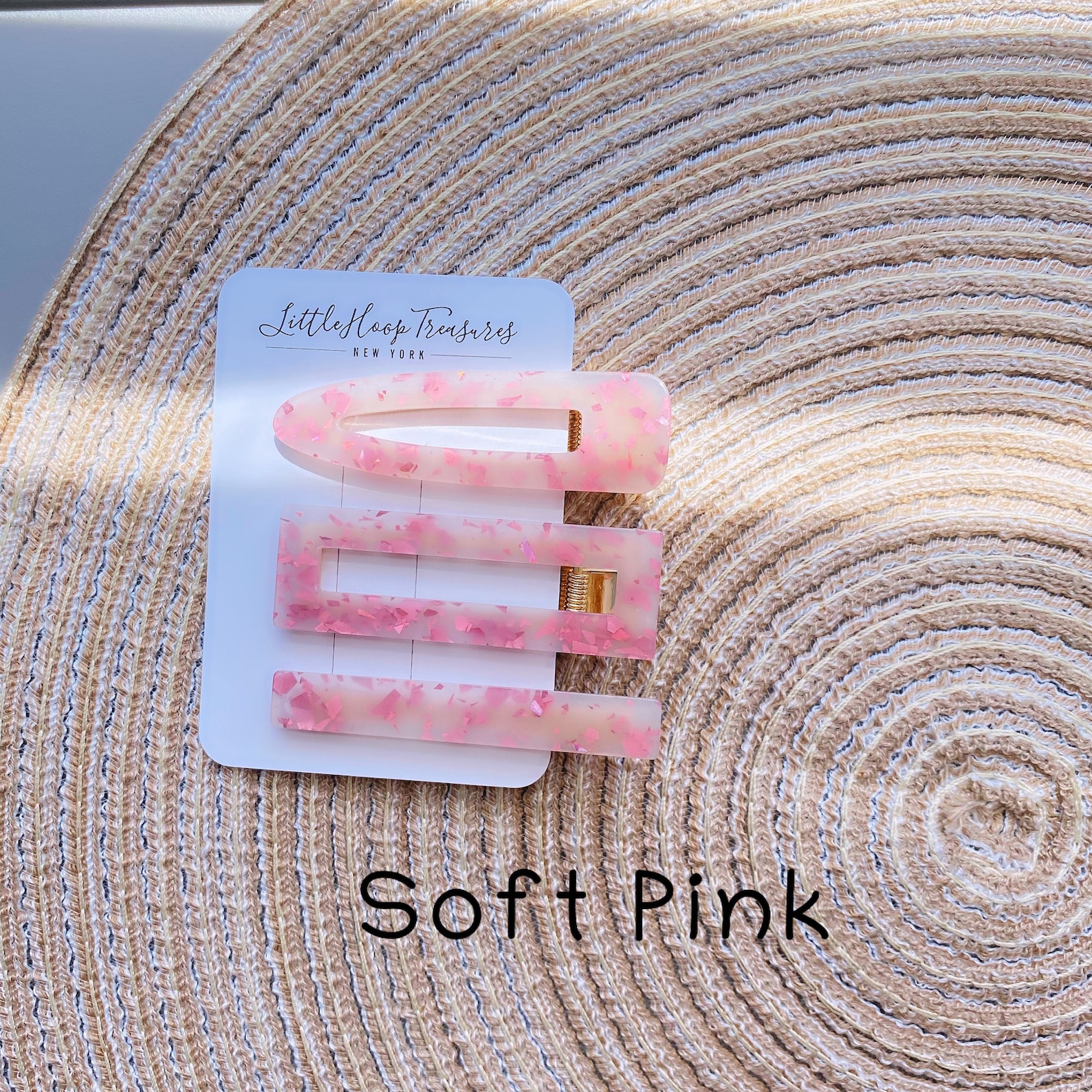 Set of Resin Hair Clips | Resin Barrette Set | Hairclips Set | Hair ...