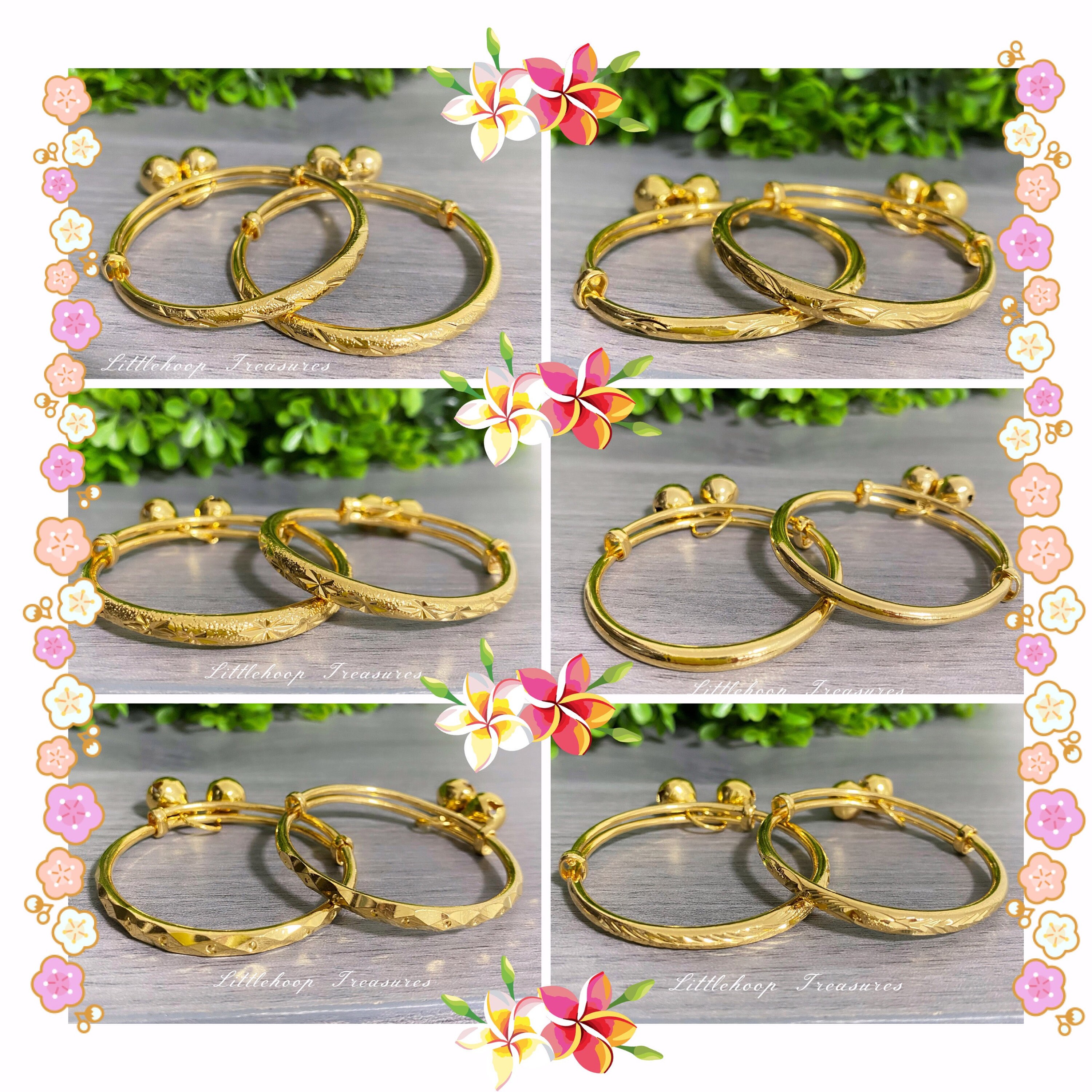 Baby Gold Bangles Gold Baby Bracelets Toddler Bangles Baby | Etsy