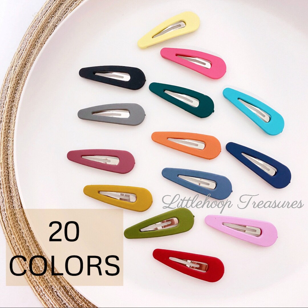 Acrylic Snap Hair Clip Matte Snap Hair Clip No Slip Hair Clip Snaps ...