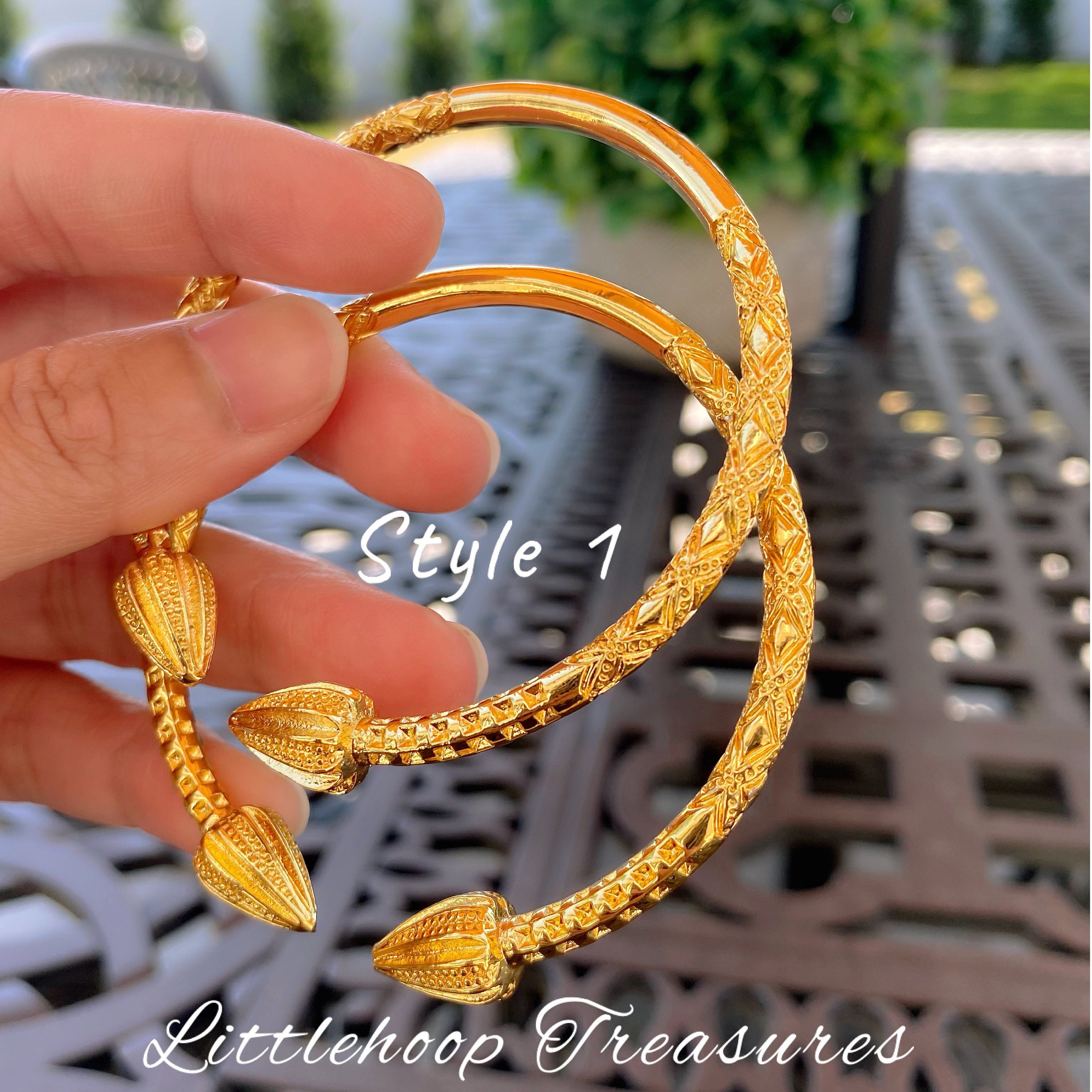 Women 24K Gold Plated Bangle Adjustable Women Bracelet - Etsy