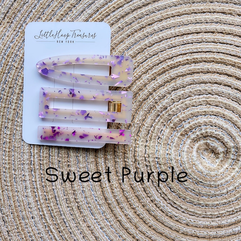 Set of Resin Hair Clips Resin Barrette Set Hairclips Set - Etsy