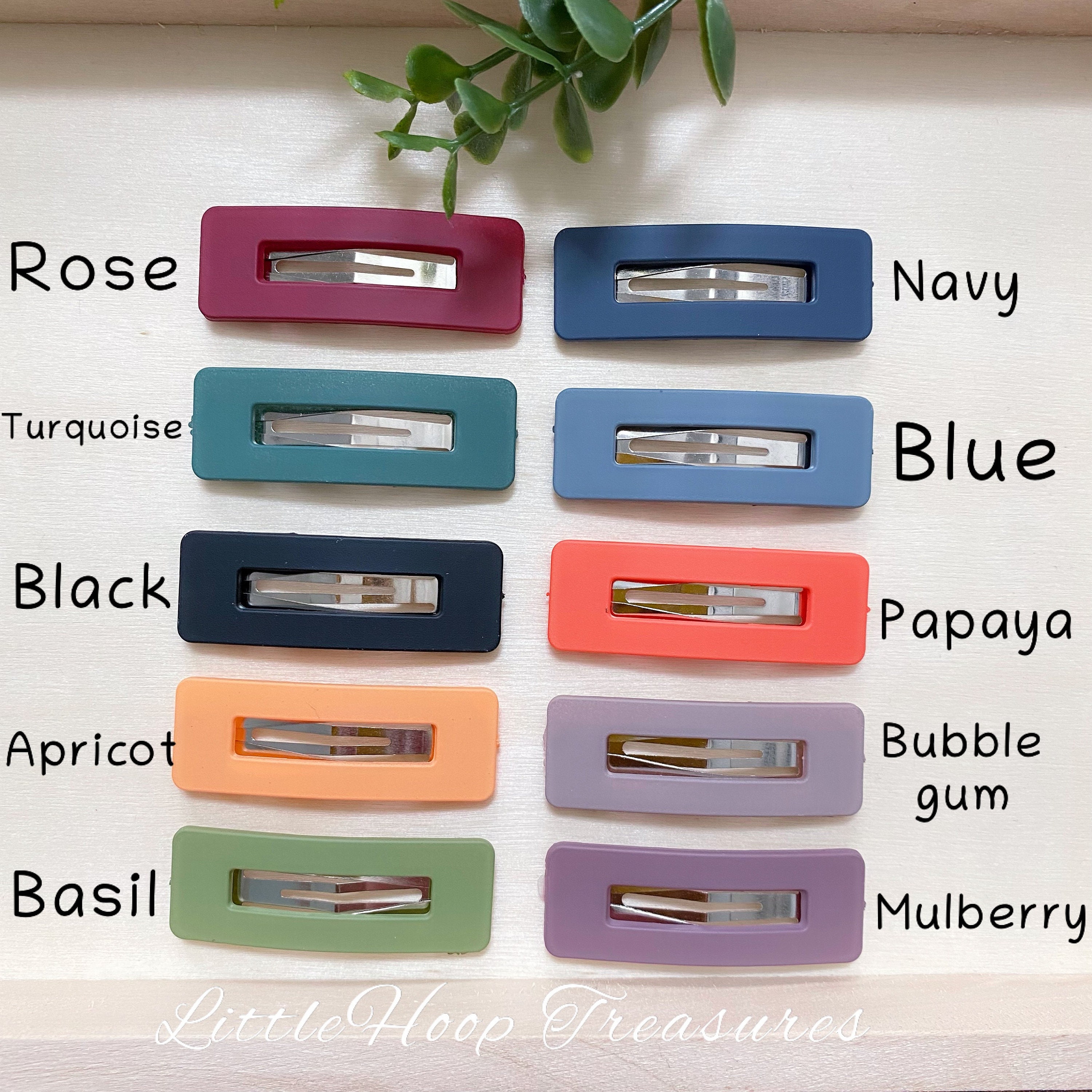 Matte Snaps Hair Clip No Slip Hair Clips Matte Snap Clips - Etsy