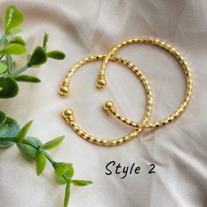 Gold Baby Bangles | Adjustable Baby Bangle | Gold Filled Toddler ...