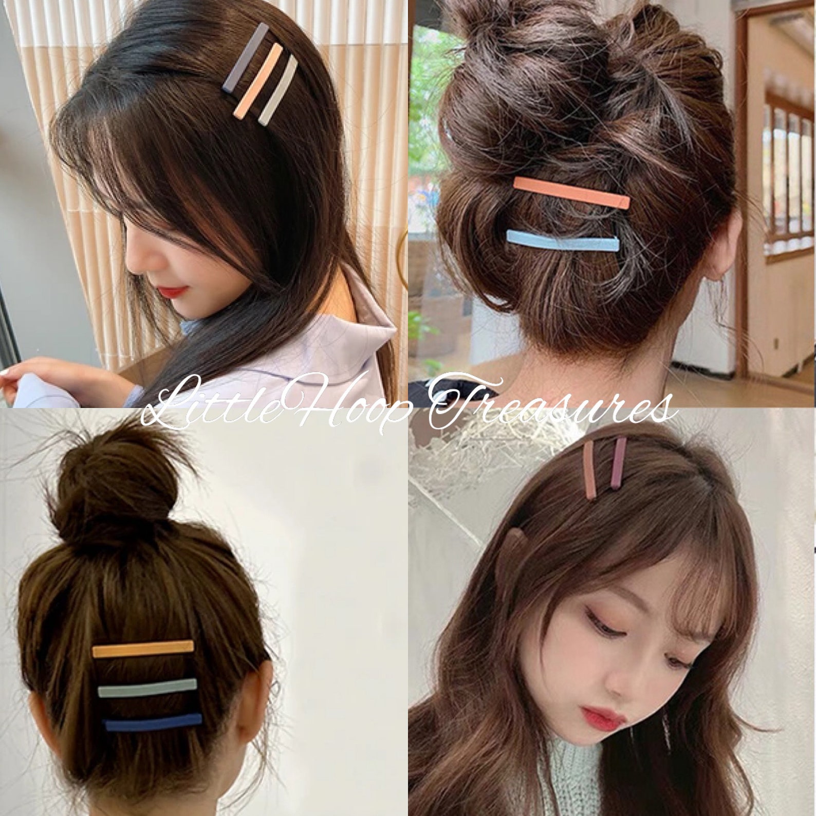 Metal Hair Pin Matte Hair Clip Hair Barrette Hair Wrap Bobbi Pin Color ...